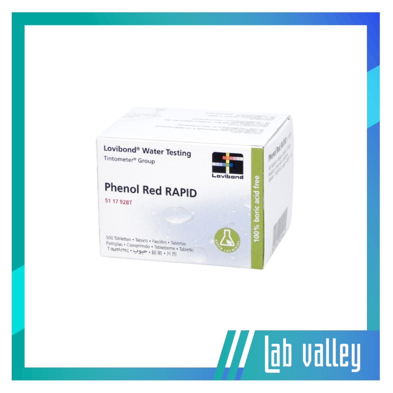 Phenol red rapid (500 test/กล่อง) ยี่ห้อ Lovibond, Germany - แล็ป วัลเล ...