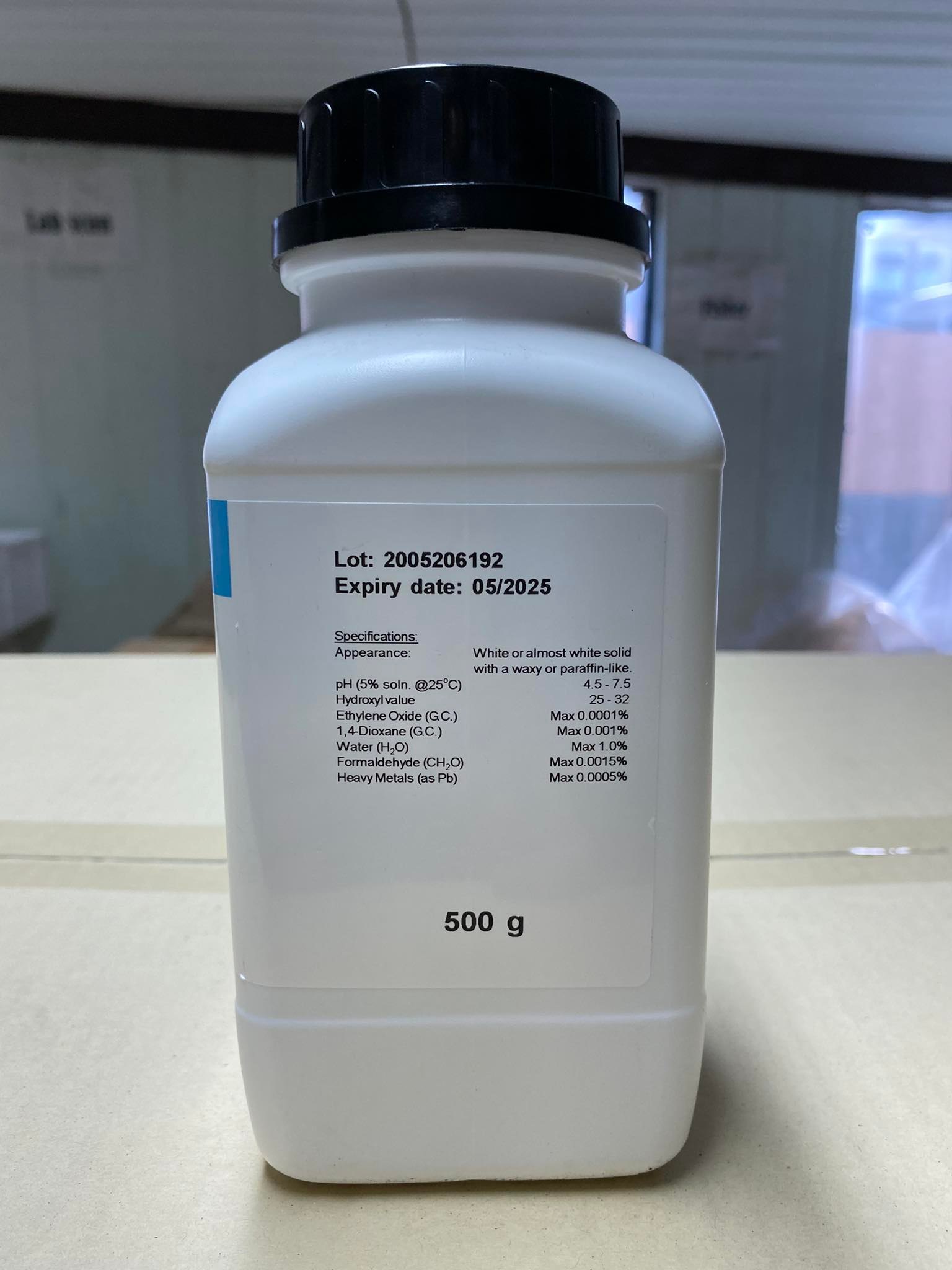 Polyethylene glycol 4000 (PEG 4000) Lab.grade (500 กรัม/ขวด) ยี่ห้อ ...