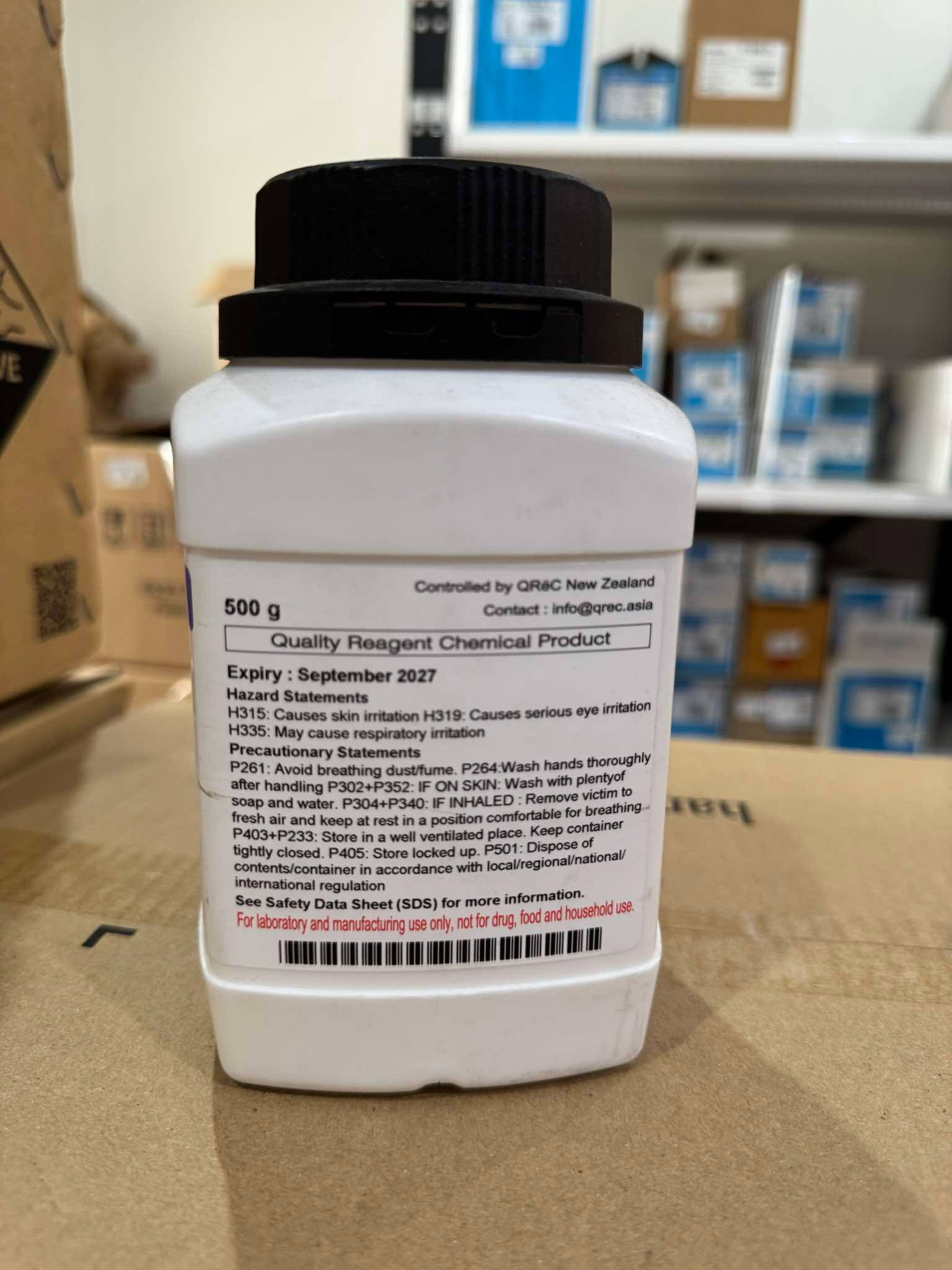 Citric acid monohydrate 99.5% AR.grade (500 กรัม/ขวด) ยี่ห้อ Qrec, Newzealand - แล็ป วัลเล่ย์ ...