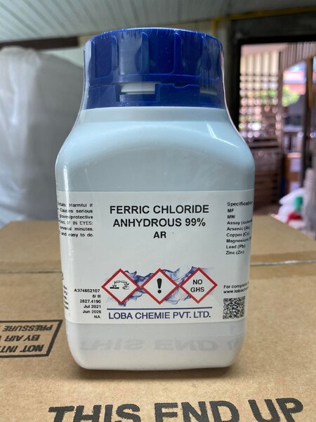 Ferric chloride anhydrous 99% AR.grade (500 กรัม/ขวด) ยี่ห้อ Loba, india - แล็ป วัลเล่ย์ ...
