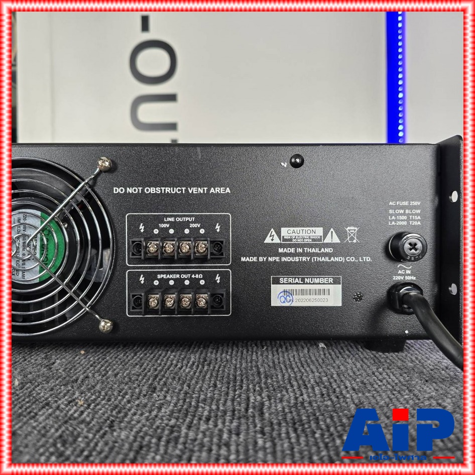 NPE LA-2000 POWERAMP มีLINE เพาเวอร์แอมป์ พาวเวอร์แอมป์ที่มีไลน์แมทชิ่ง เครื่องขยายเสียงตามสาย ...