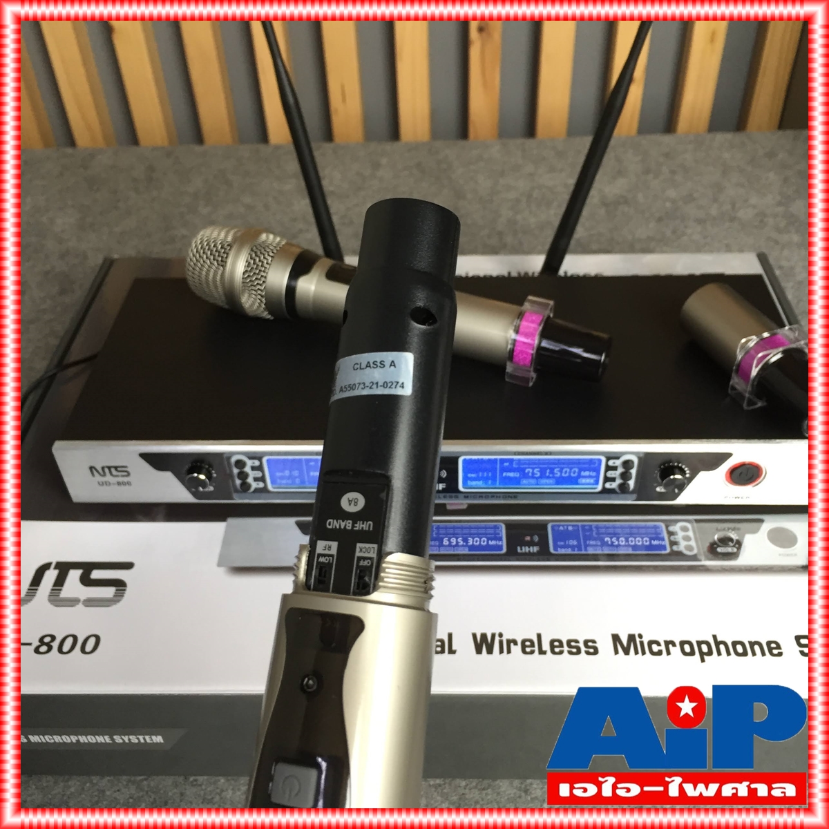 NTS UD-800 ไมค์ลอยปรับความถี่ ไมโครโฟนไร้สาย ไมค์ถือคู่ ปรับความถี่ได้ มาพร้อมปีกยึดแร็คได้ UD ...