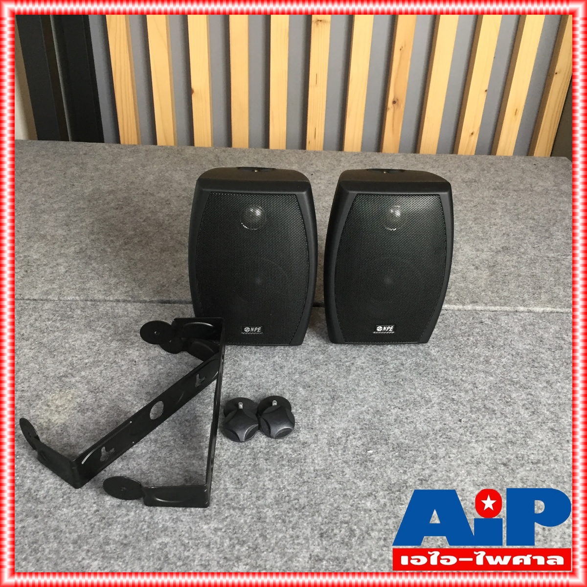 สีดำ 1คู่ NPE NP-402 ตู้ ลำโพง แขวน 4นิ้ว ตู้ลำโพง ติดผนัง NP 402 ลำโพงติดผนัง NP402 เอไอ-ไพศาล ...