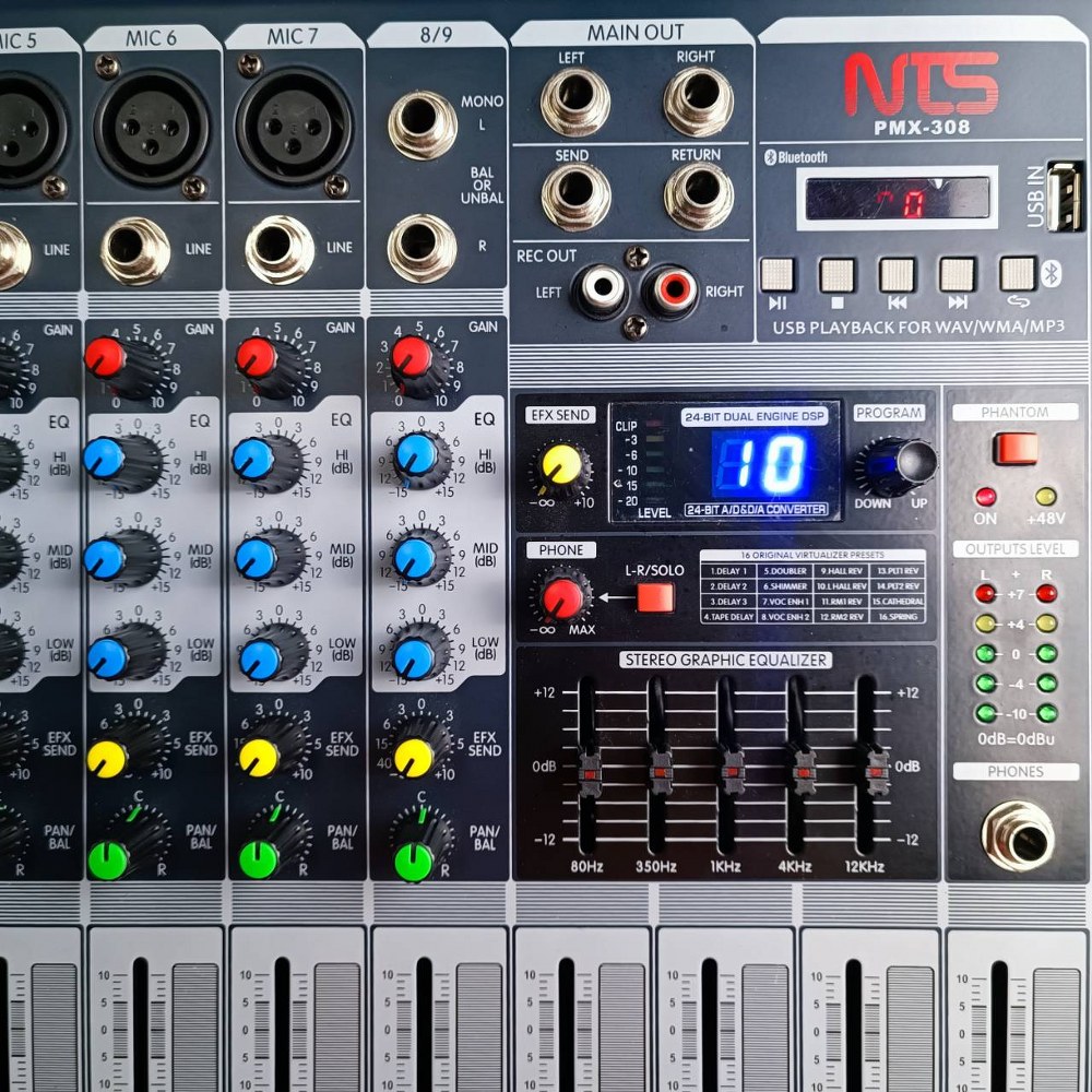 NTS PMX308 POWERMIXER PMX 308 เพาเวอร์มิกเซอร์ บลูทูธ power mixer มิกเซอร์มีแอมป์ PMX-308 ...