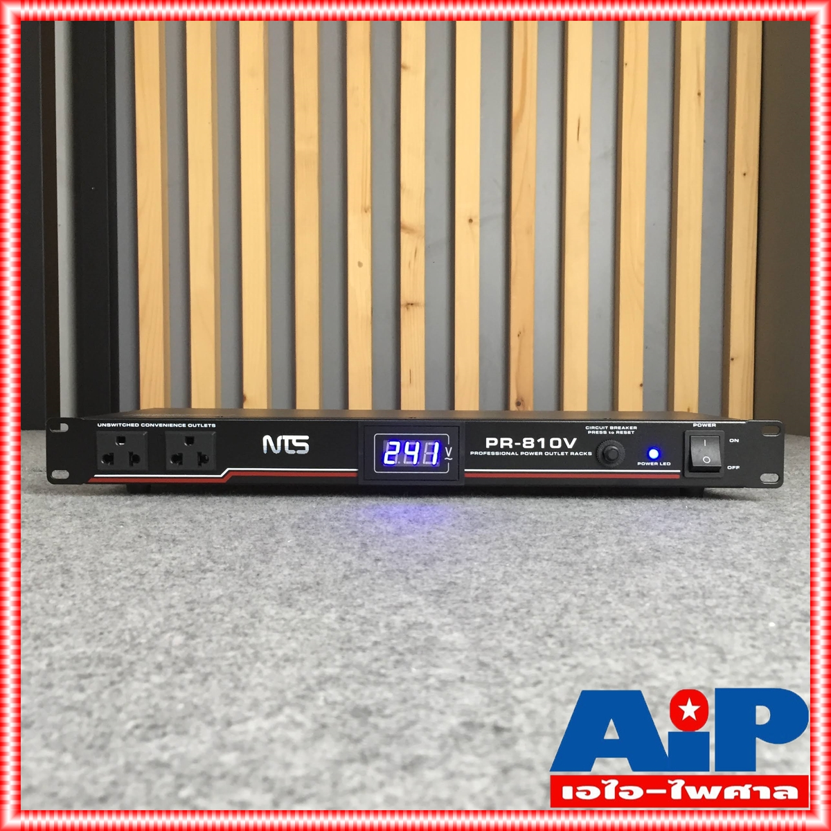 NTS PR810V โชว์โวลท์ POWER DISTRIBUTION pr-810v ปลั๊กรางจ่ายไฟสำหรับติดแล็ค BREAKER OUTLET PR ...