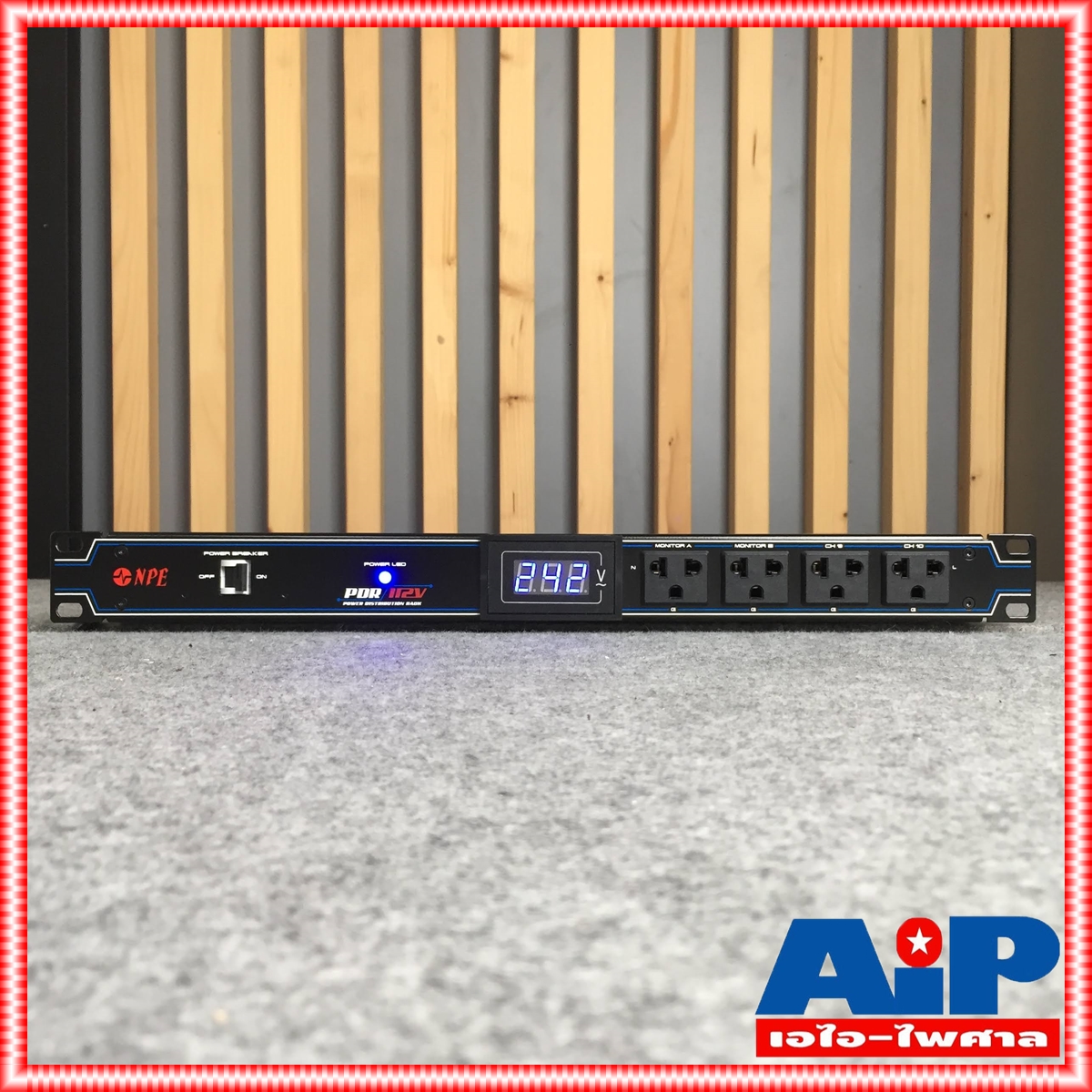 ปลั๊กไฟใส่RACK NPE PDR112V 12ช่อง โชว์V PDR-112V ปลั๊กไฟใส่แร็ค รางปลั๊กไฟยึดแร็ก 12ช่องเสียบ เอ ...