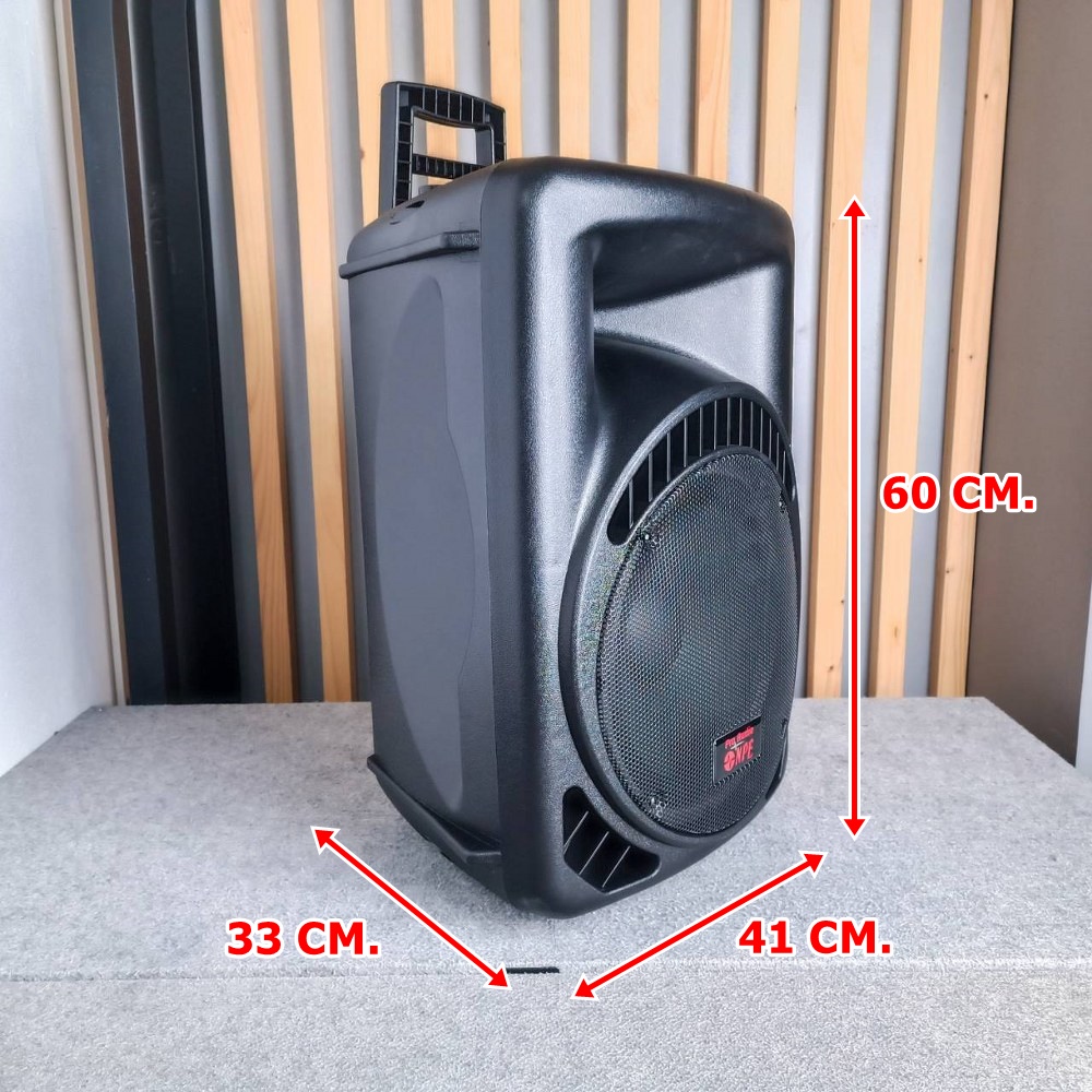 NPE ตู้ลำโพงมีแอมป์ MK-12BAT BLUETOOTH USB FM RECORD MK12 BAT พร้อมไมค์ลอย 2 ตัว มีแบตในตัวชาร์จ ...