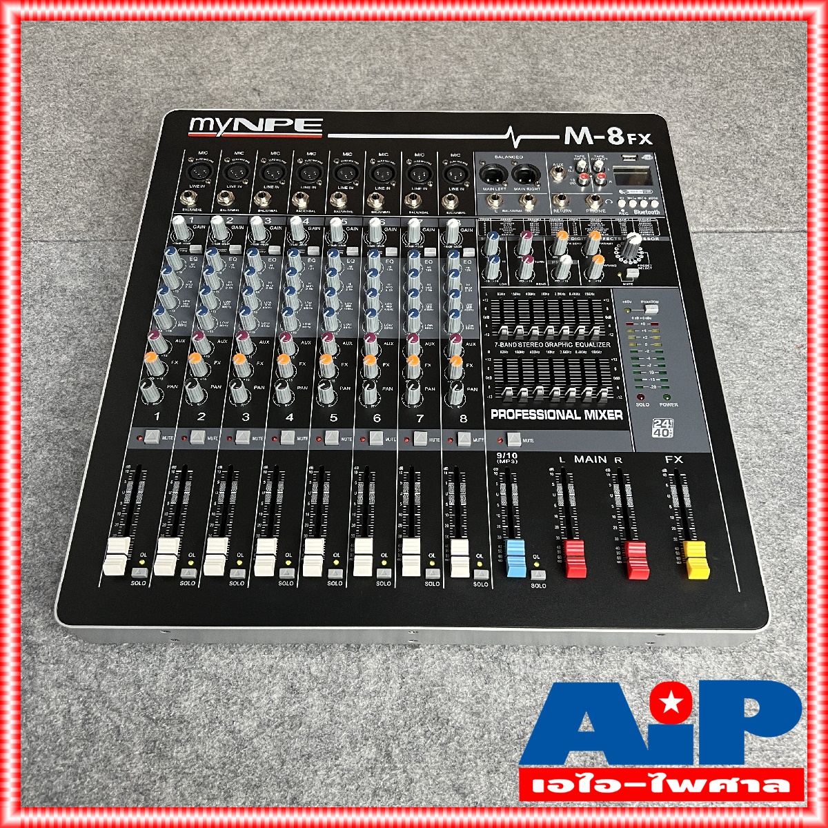 MYNPE M-8FX เอฟเฟตแท้MIXER 8MONO M 8FX เครื่องปรับแต่งเสียงเอฟเฟต มิกเซอร์ M8FX เครื่องเสียง MIX ...