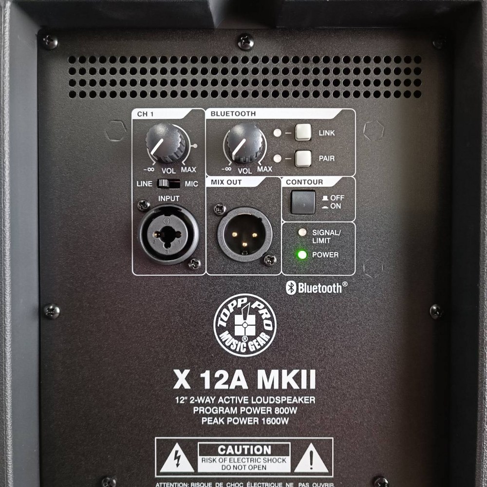 TOPPPRO X-12A MKII active speaker Bluetooth ตู้ลำโพงพลาสติก 12" ตู้ลำโพงเสียงกลาง มีแอมป์ในตัว ...