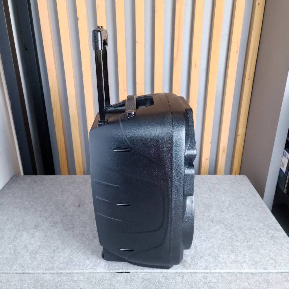 NPE TB-12BAT ลำโพงล้อลาก 12นิ้ว ตู้ลำโพงมีแอมป์ BLUETOOTH USB FM RECORD พร้อมไมค์ลอย 2 ตัว มีแบต ...