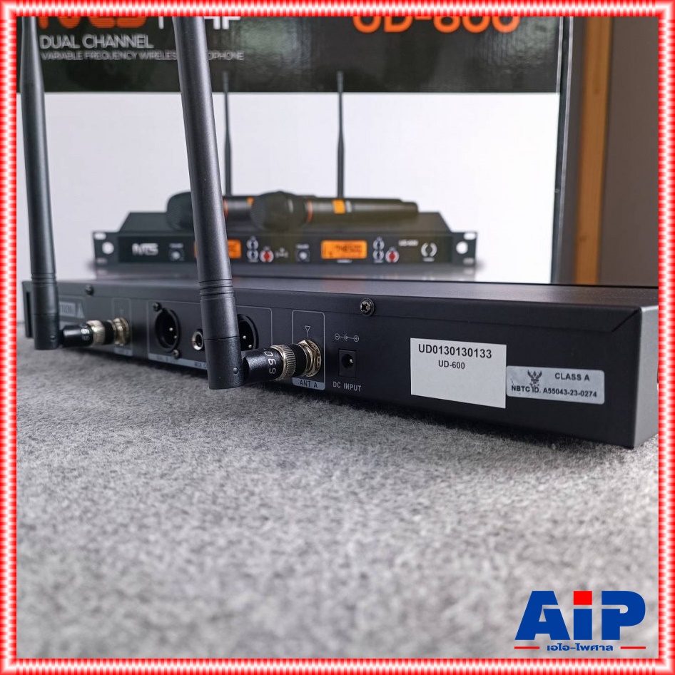 NTS UD-600 ไมค์ลอยปรับความถี่ ไมโครโฟนไร้สาย ไมค์ถือคู่ เปลี่ยนความถี่ได้ ย่านความถี่ UHF UD 600 ...