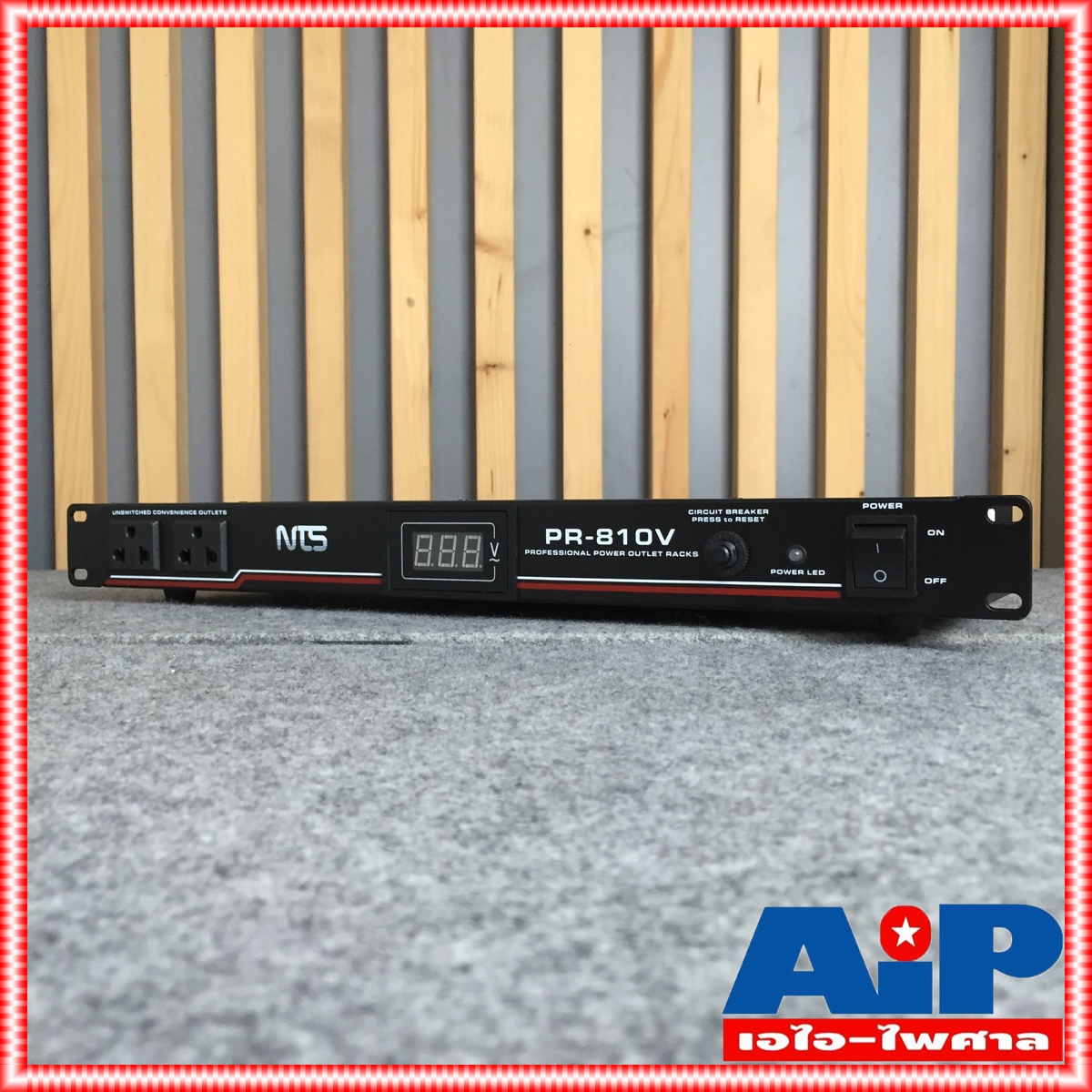 NTS PR810V โชว์โวลท์ POWER DISTRIBUTION pr-810v ปลั๊กรางจ่ายไฟสำหรับติดแล็ค BREAKER OUTLET PR ...
