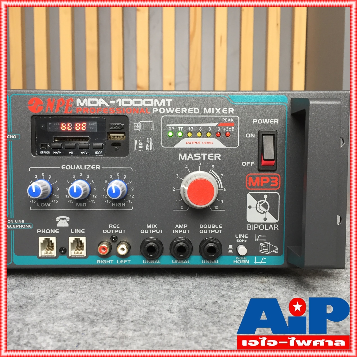 NPE MDA-1000MT POWERMIXER+LINE+USB พาวเวอร์มิกเซอร์ เครื่องขยายเสียง กำลังขับ 1000W MDA1000MT ...