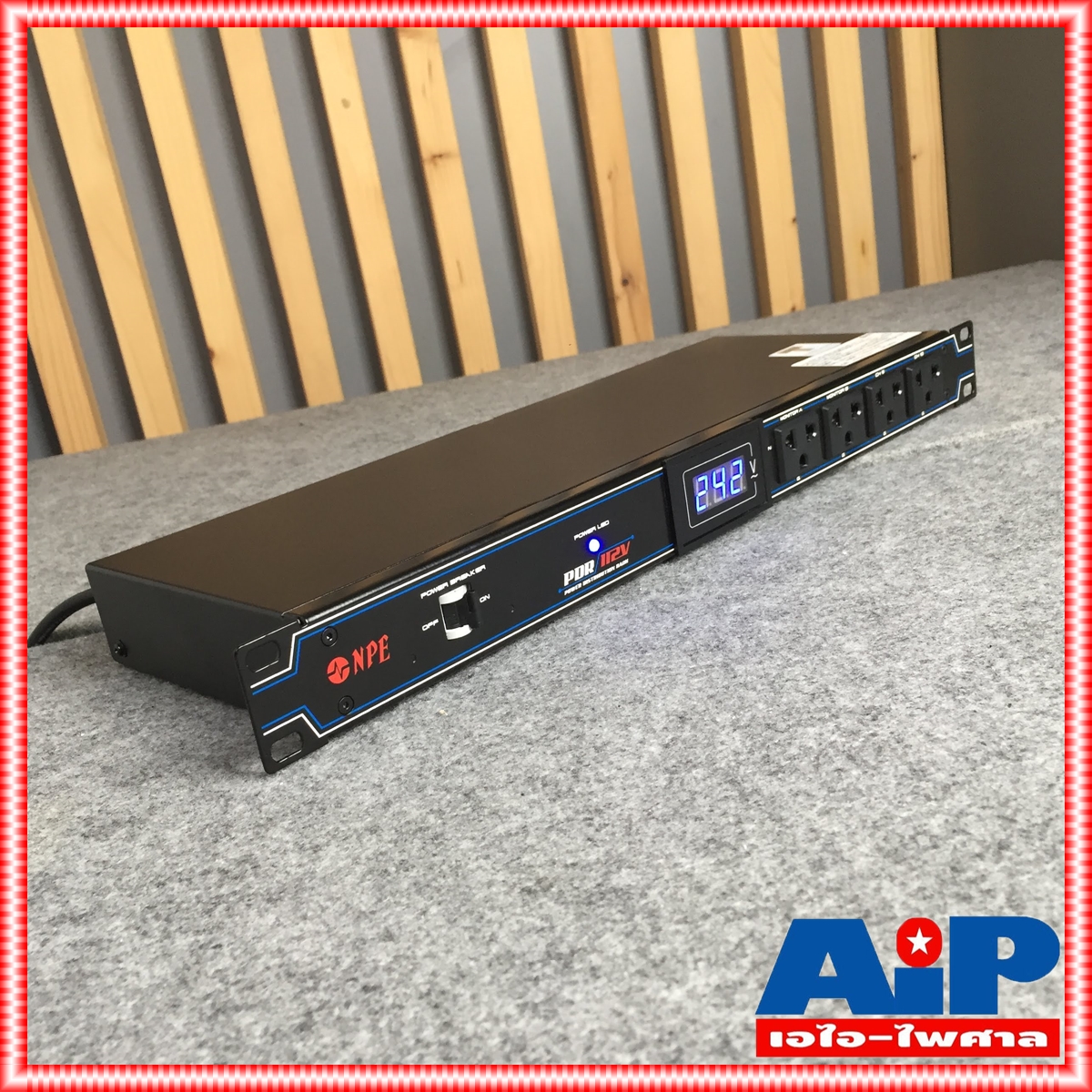 ปลั๊กไฟใส่RACK NPE PDR112V 12ช่อง โชว์V PDR-112V ปลั๊กไฟใส่แร็ค รางปลั๊กไฟยึดแร็ก 12ช่องเสียบ เอ ...