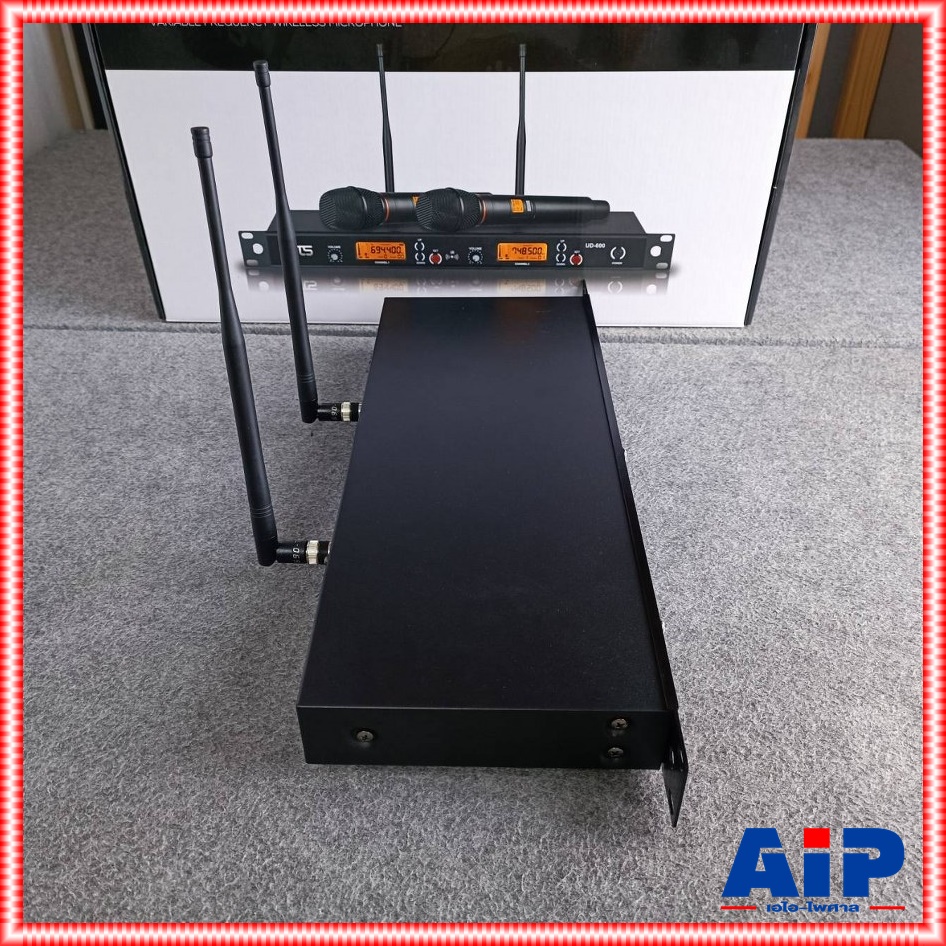 NTS UD-600 ไมค์ลอยปรับความถี่ ไมโครโฟนไร้สาย ไมค์ถือคู่ เปลี่ยนความถี่ได้ ย่านความถี่ UHF UD 600 ...