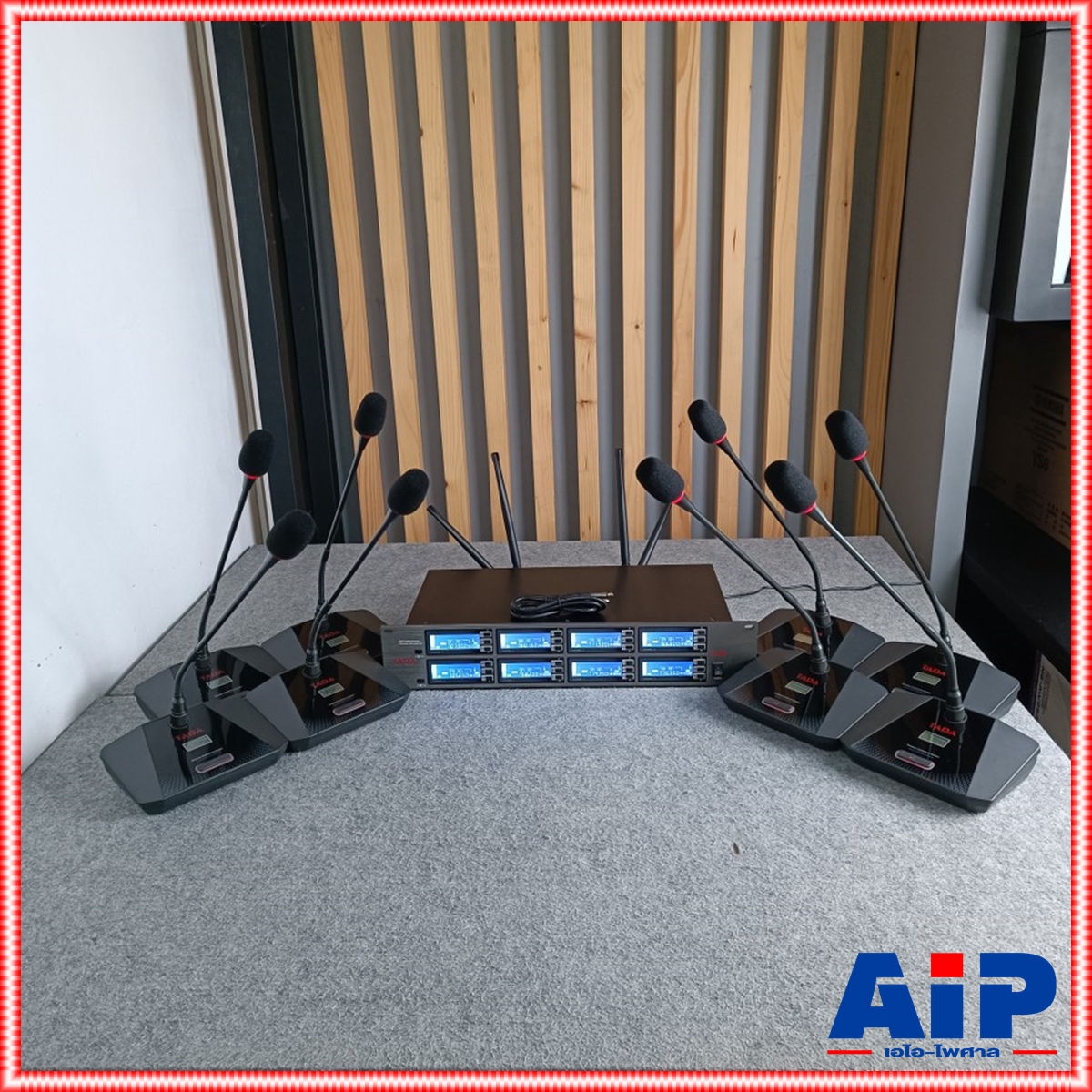 TADA U-888 ไมค์ตั้งโต๊ะไร้สาย 8ตัว UHF ธาดา U 888 U888 ไมค์ไร้สาย ไมค์ลอยตั้งโต๊ะ 8 ตัว + ตัวรับ ...