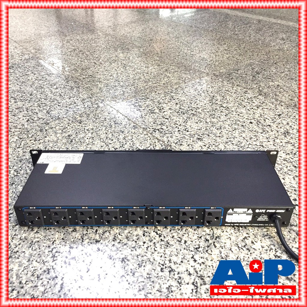 ปลั๊กไฟใส่RACK NPE PDR112V 12ช่อง โชว์V PDR-112V ปลั๊กไฟใส่แร็ค รางปลั๊กไฟยึดแร็ก 12ช่องเสียบ เอ ...