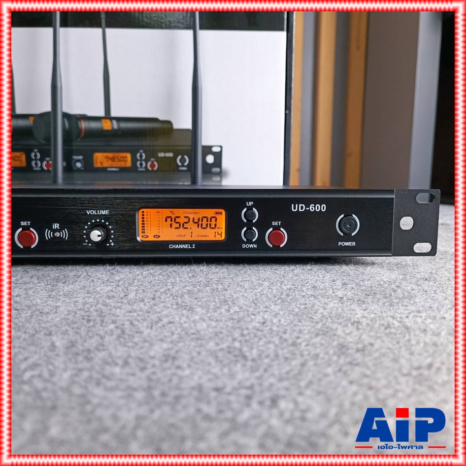 NTS UD-600 ไมค์ลอยปรับความถี่ ไมโครโฟนไร้สาย ไมค์ถือคู่ เปลี่ยนความถี่ได้ ย่านความถี่ UHF UD 600 ...