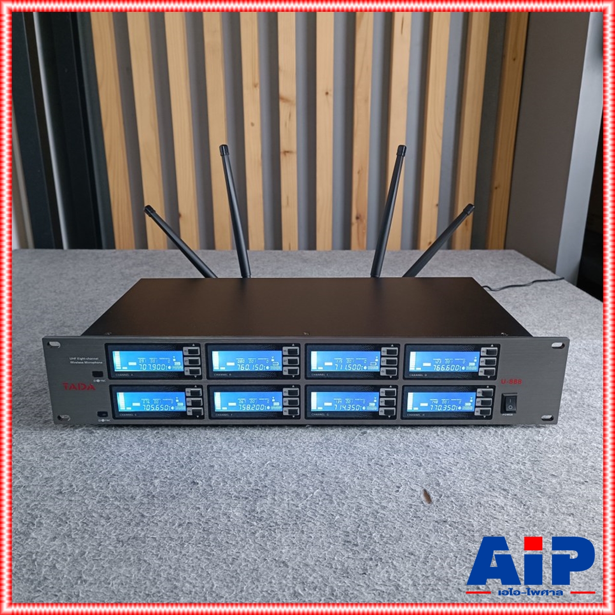TADA U-888 ไมค์ตั้งโต๊ะไร้สาย 8ตัว UHF ธาดา U 888 U888 ไมค์ไร้สาย ไมค์ลอยตั้งโต๊ะ 8 ตัว + ตัวรับ ...