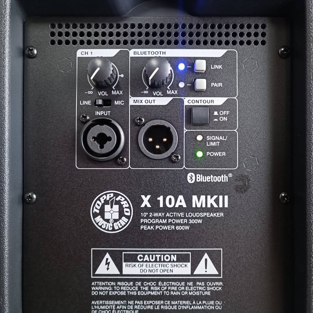 TOPPPRO X-10A MKII active speaker Bluetooth ตู้ลำโพงพลาสติก 10" ตู้ลำโพงเสียงกลาง มีแอมป์ในตัว ...