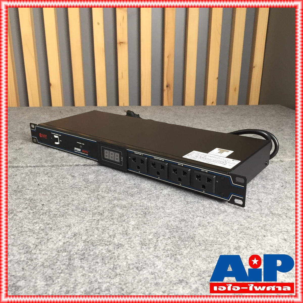 ปลั๊กไฟใส่RACK NPE PDR112V 12ช่อง โชว์V PDR-112V ปลั๊กไฟใส่แร็ค รางปลั๊กไฟยึดแร็ก 12ช่องเสียบ เอ ...