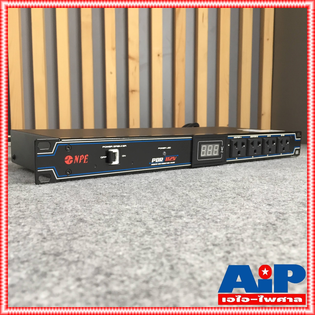 ปลั๊กไฟใส่RACK NPE PDR112V 12ช่อง โชว์V PDR-112V ปลั๊กไฟใส่แร็ค รางปลั๊กไฟยึดแร็ก 12ช่องเสียบ เอ ...