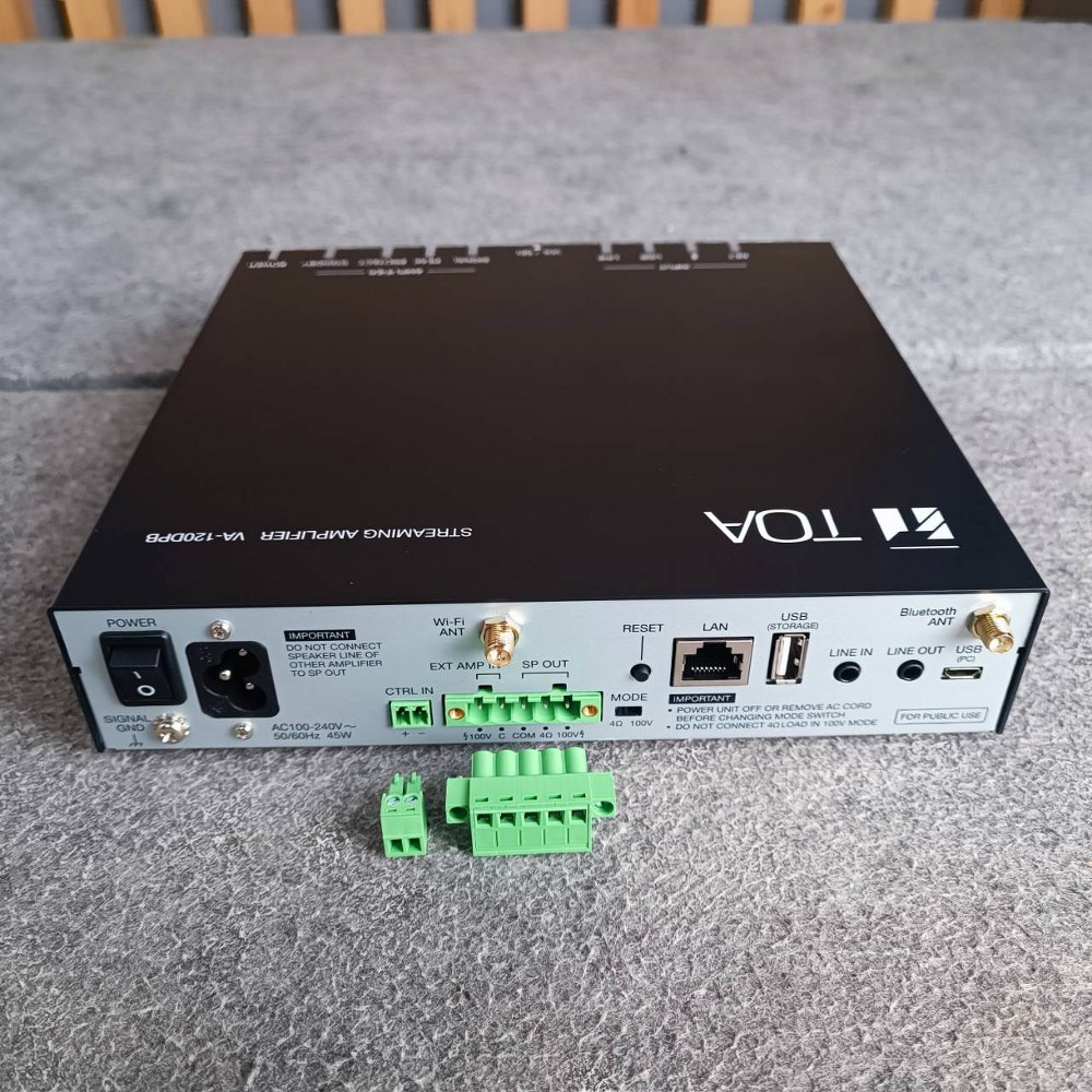 TOA VA-120DPB-AS1 STREAMING AMP เพาเวอร์แอมป์ 120 วัตต์ พร้อม Wi-Fi และ Bluetooth 5.0 VA 120DPB ...