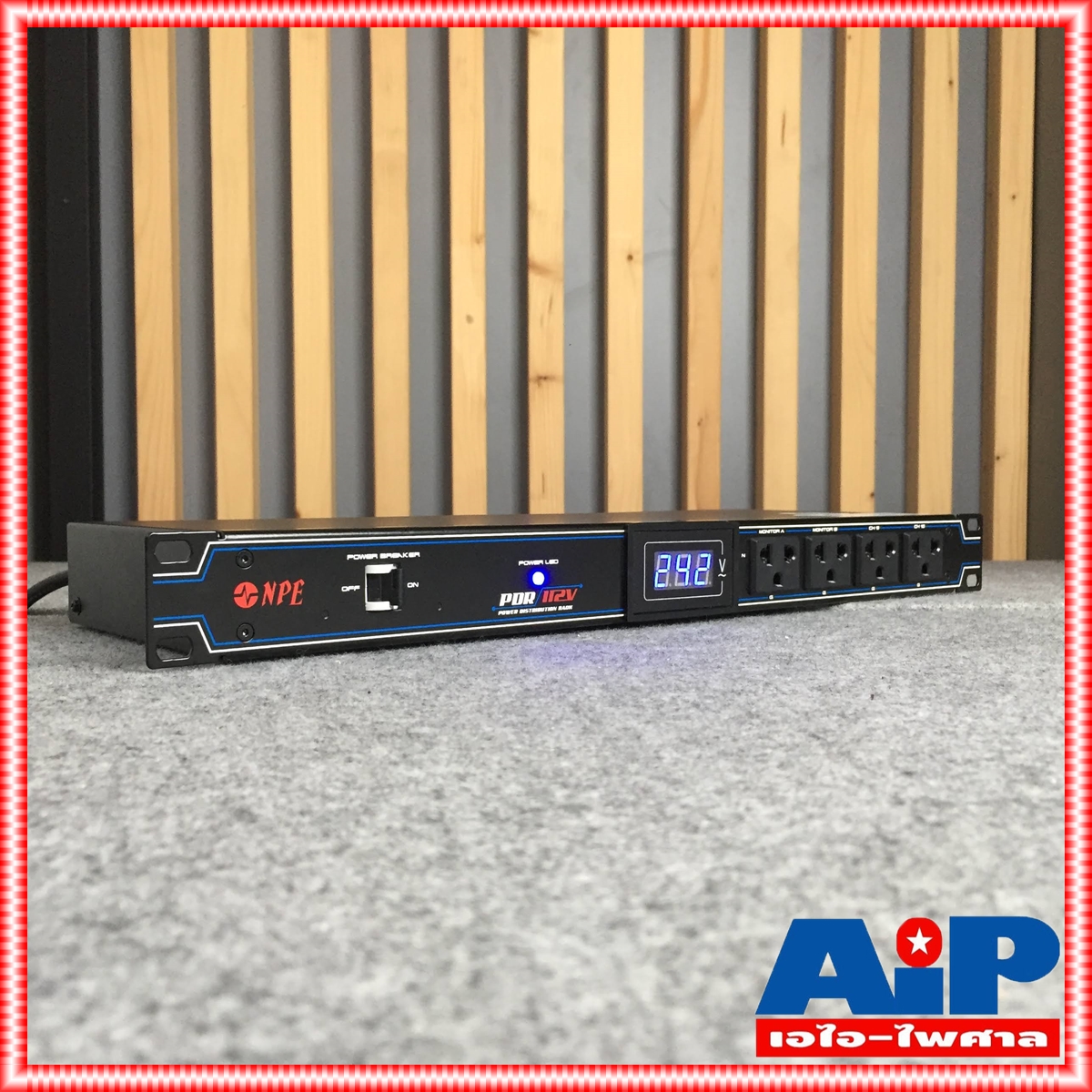 ปลั๊กไฟใส่RACK NPE PDR112V 12ช่อง โชว์V PDR-112V ปลั๊กไฟใส่แร็ค รางปลั๊กไฟยึดแร็ก 12ช่องเสียบ เอ ...