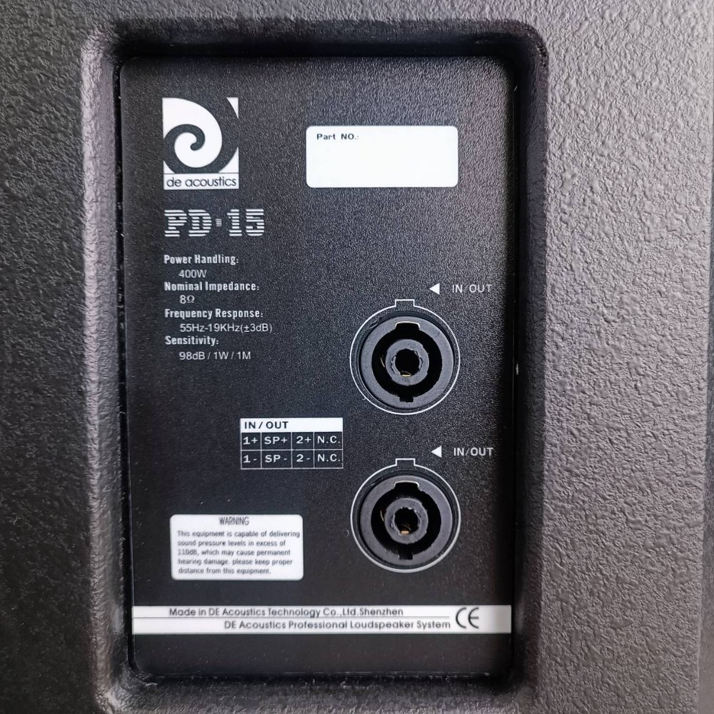 1คู่ DE ACOUSTIC PD-15 ตู้ลำโพง 15นิ้ว (คู่ละ) ตู้ลำโพง 15 นิ้ว เหมาะ สำหรับงานเสียงกลางแจ้ง ...