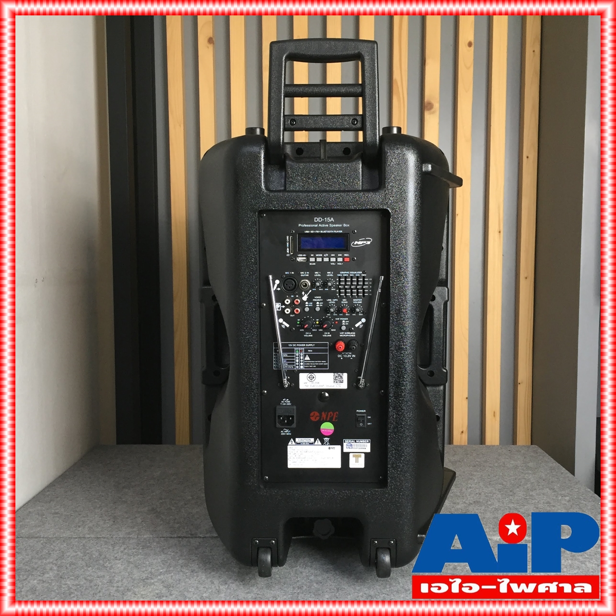 1ตู้ NPE DD-15A ตู้ ลำโพง USB บูลทูธ ไมค์ลอย 2ตัว ตู้ลำโพง 15นิ้ว DD 15 A อเนกประสงค์ ล้อลาก เอ ...