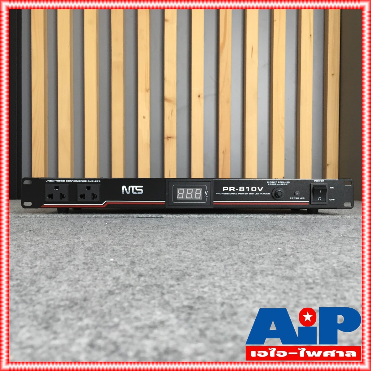 NTS PR810V โชว์โวลท์ POWER DISTRIBUTION pr-810v ปลั๊กรางจ่ายไฟสำหรับติดแล็ค BREAKER OUTLET PR ...