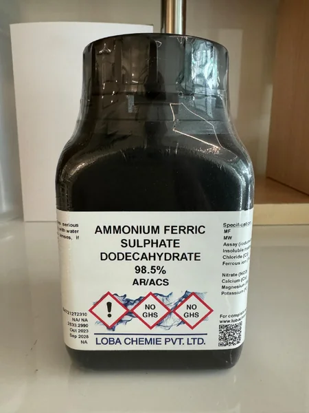 Ammonium ferric sulfate dodecahydrate 98.5% AR.grade (500 กรัม/ขวด) ยี่ห้อ Loba, india - แล็ป ...