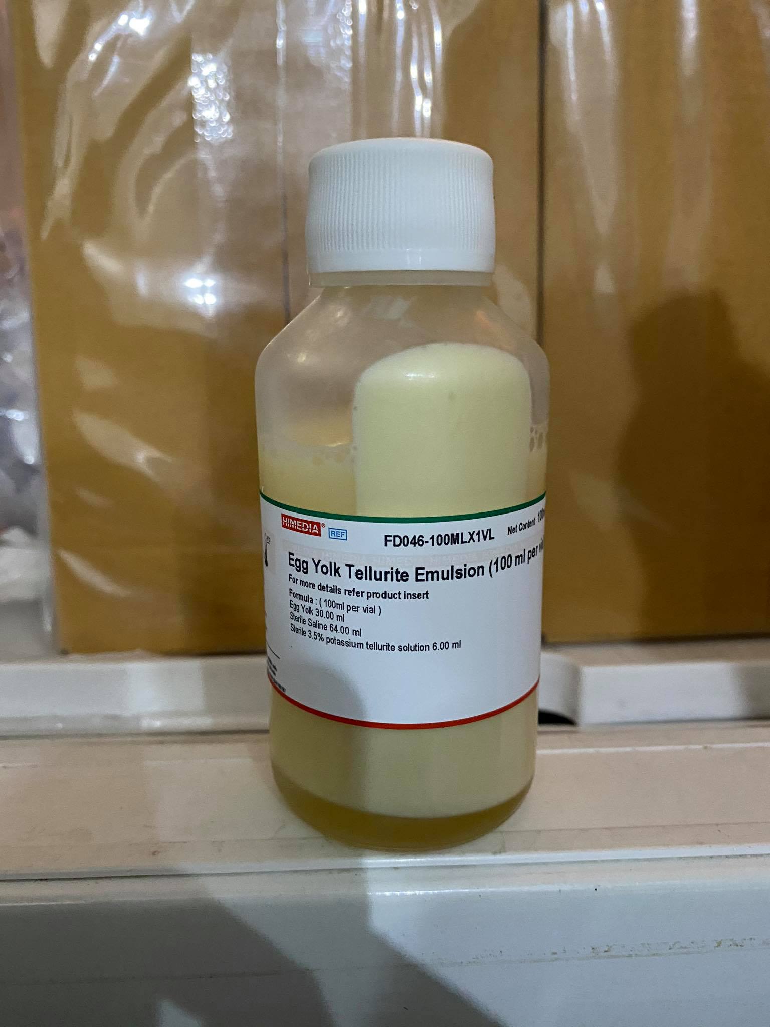 Egg yolk tellurite emulsion (100 ml./ขวด) ยี่ห้อ Hi-media, india - แล็ป วัลเล่ย์ | สารเคมี ...
