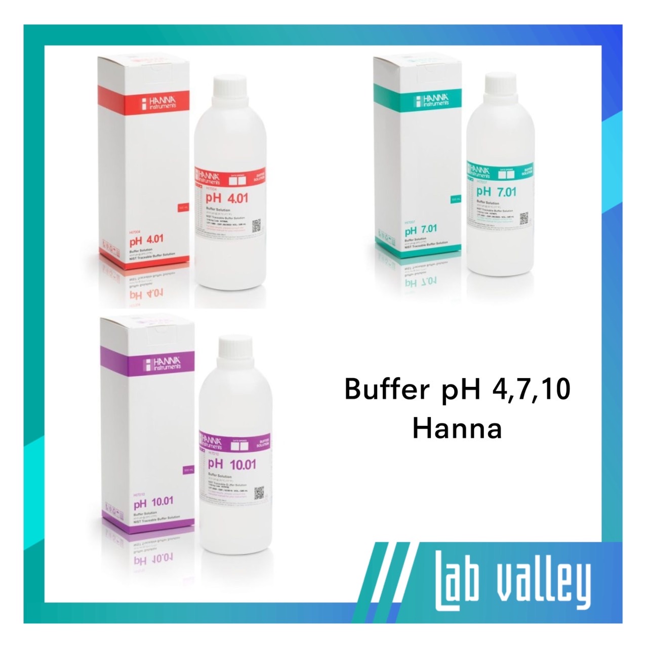 น้ำยามาตรฐาน pH buffer solution ยี่ห้อ Hanna, U.S.A. ที่ 25 C - แล็ป วัลเล่ย์ | สารเคมี เครื่อง ...