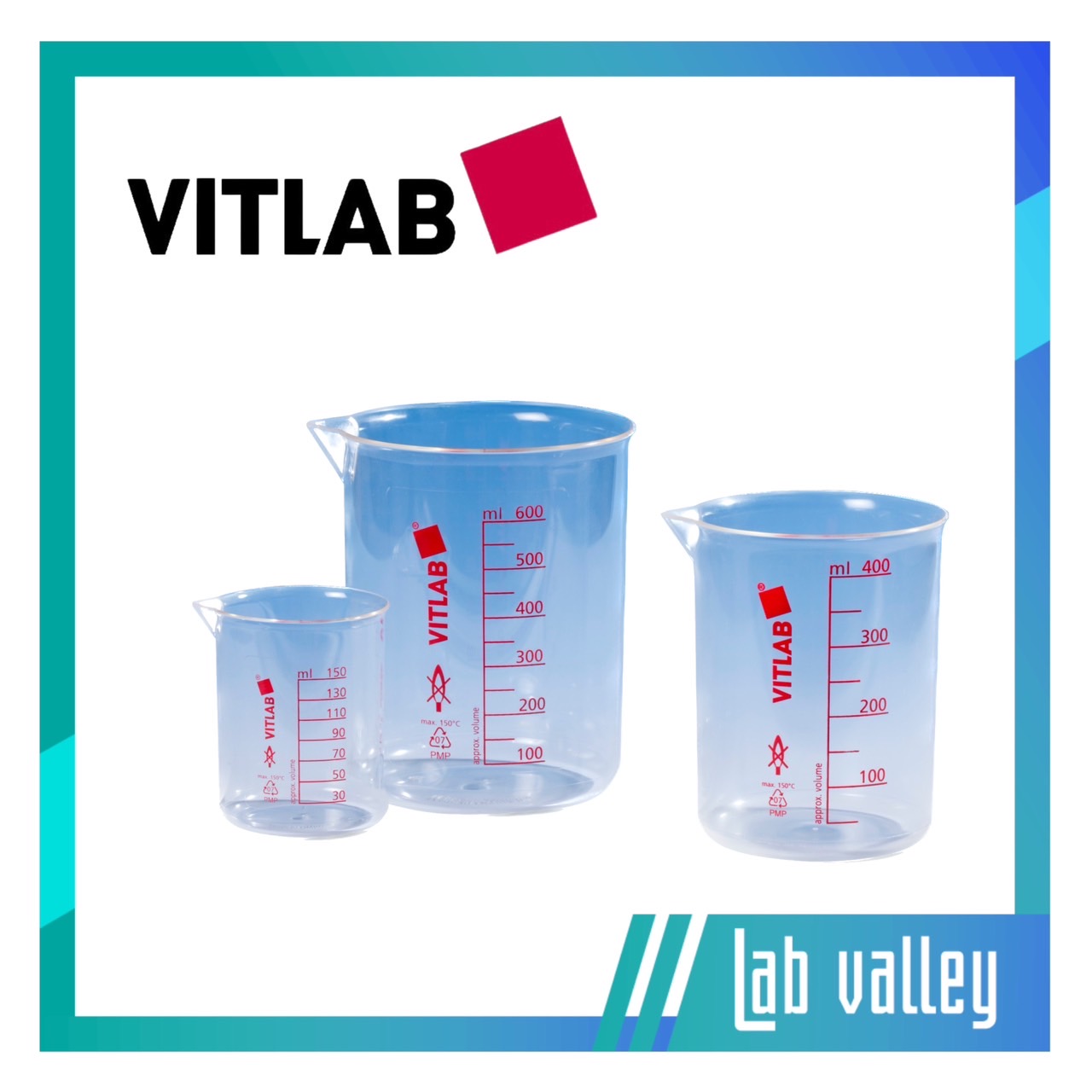 บีกเกอร์พลาสติก เนื้อขาวใส Beaker plastic (PMP) - แล็ป วัลเล่ย์ | สารเคมี เครื่องแก้ว วัสดุ ...