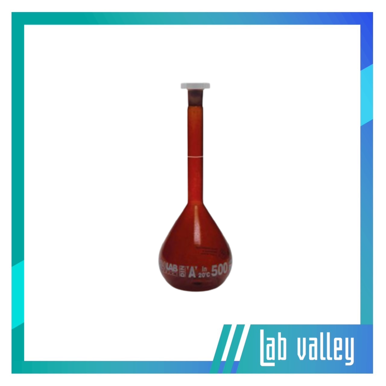 ขวดวัดปริมาตรสีชา Volumetric flask amber ยี่ห้อ isolab - แล็ป วัลเล่ย์ | สารเคมี เครื่องแก้ว ...