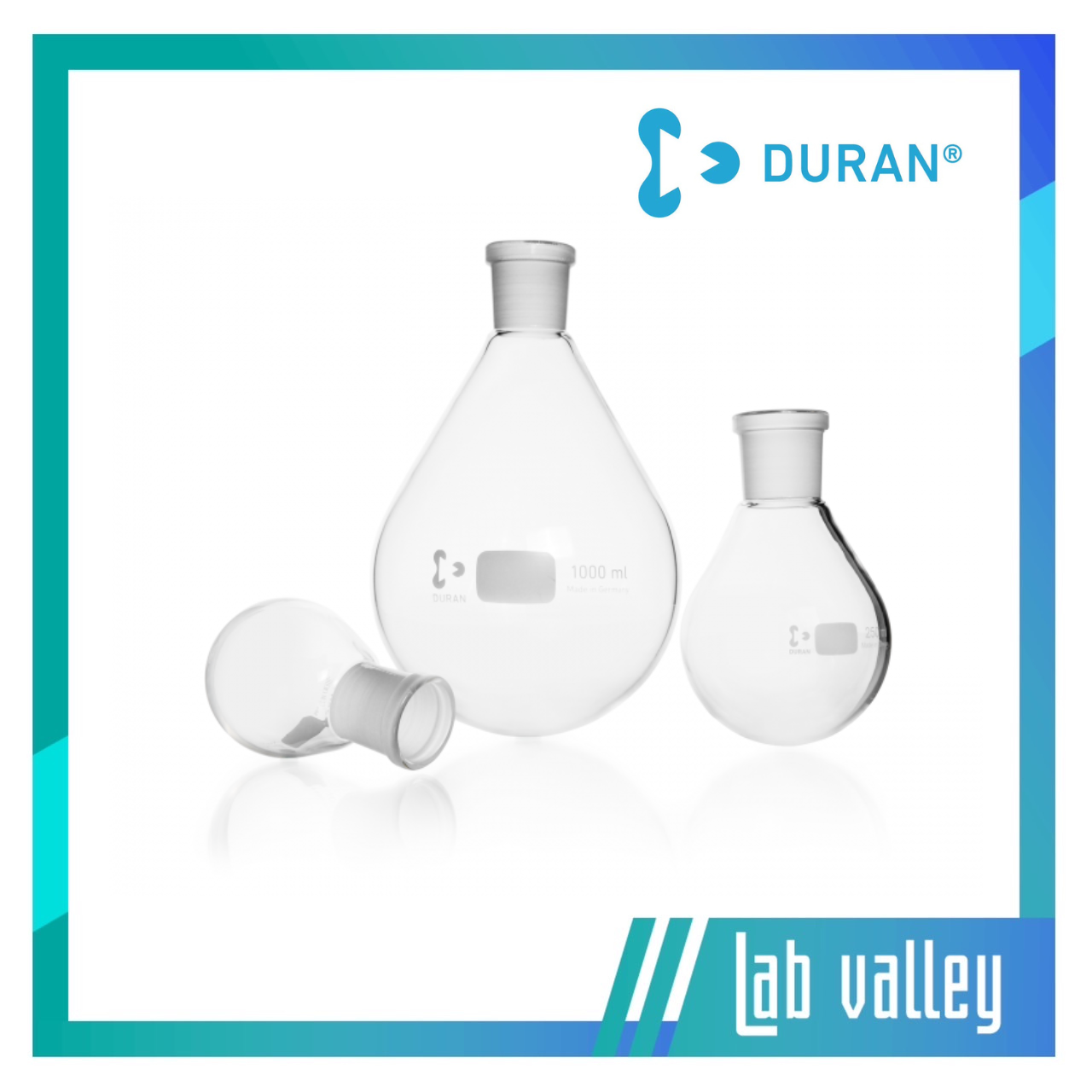 Evaporating flask (ขวดทรงลูกแพร) - แล็ป วัลเล่ย์ | สารเคมี เครื่องแก้ว ...