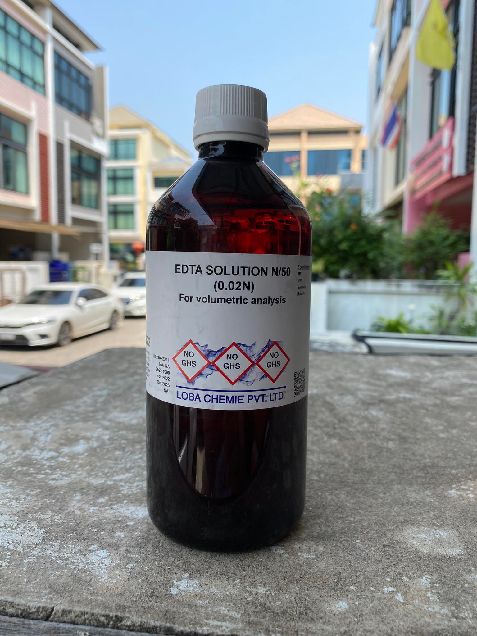 EDTA solution 0.02N (0.01M) (500 ml./ขวด) ยี่ห้อ Loba, india - แล็ป วัลเล่ย์ | สารเคมี เครื่อง ...