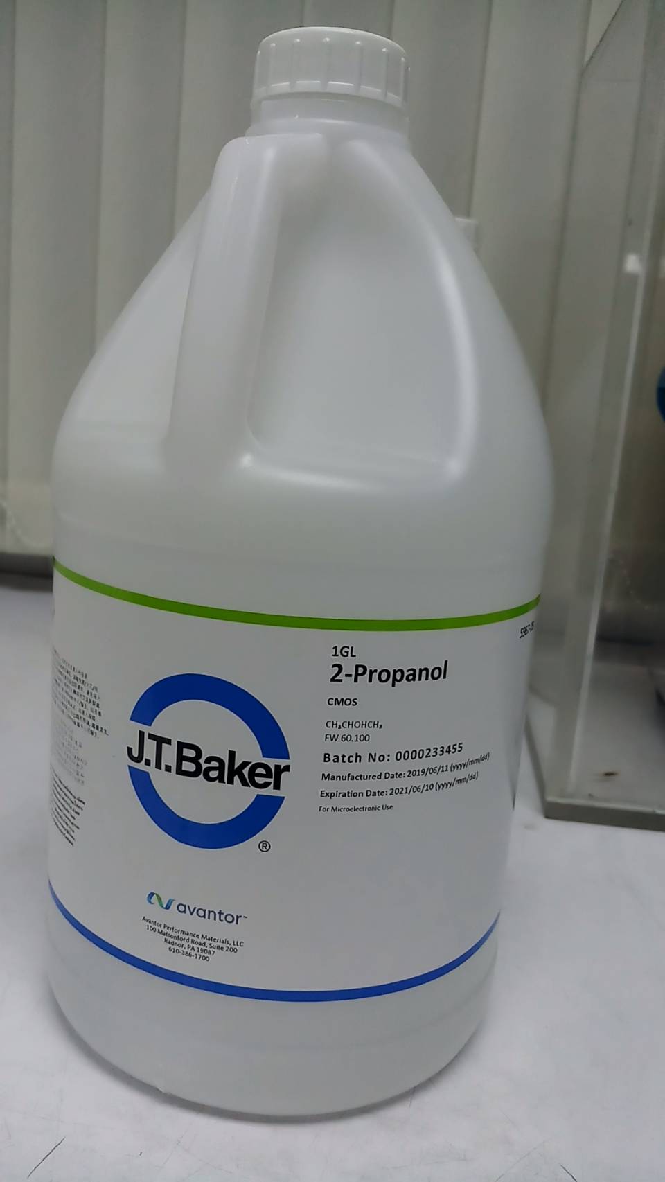 2-Propanol Cmos grade (3.78 ลิตร/ขวด) ยี่ห้อ J.T. Baker, U.S.A. - แล็ป วัลเล่ย์ | สารเคมี ...