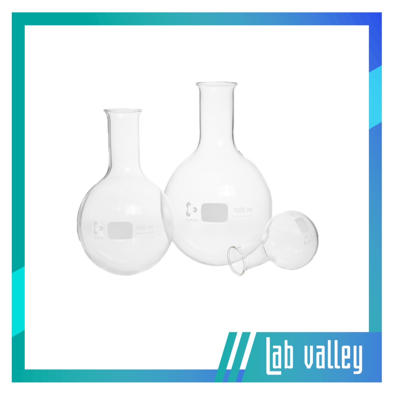 ขวดก้นกลม (Round bottom flask) - แล็ป วัลเล่ย์ | สารเคมี เครื่องแก้ว วัสดุ อุปกรณ์ เครื่องมือ ...