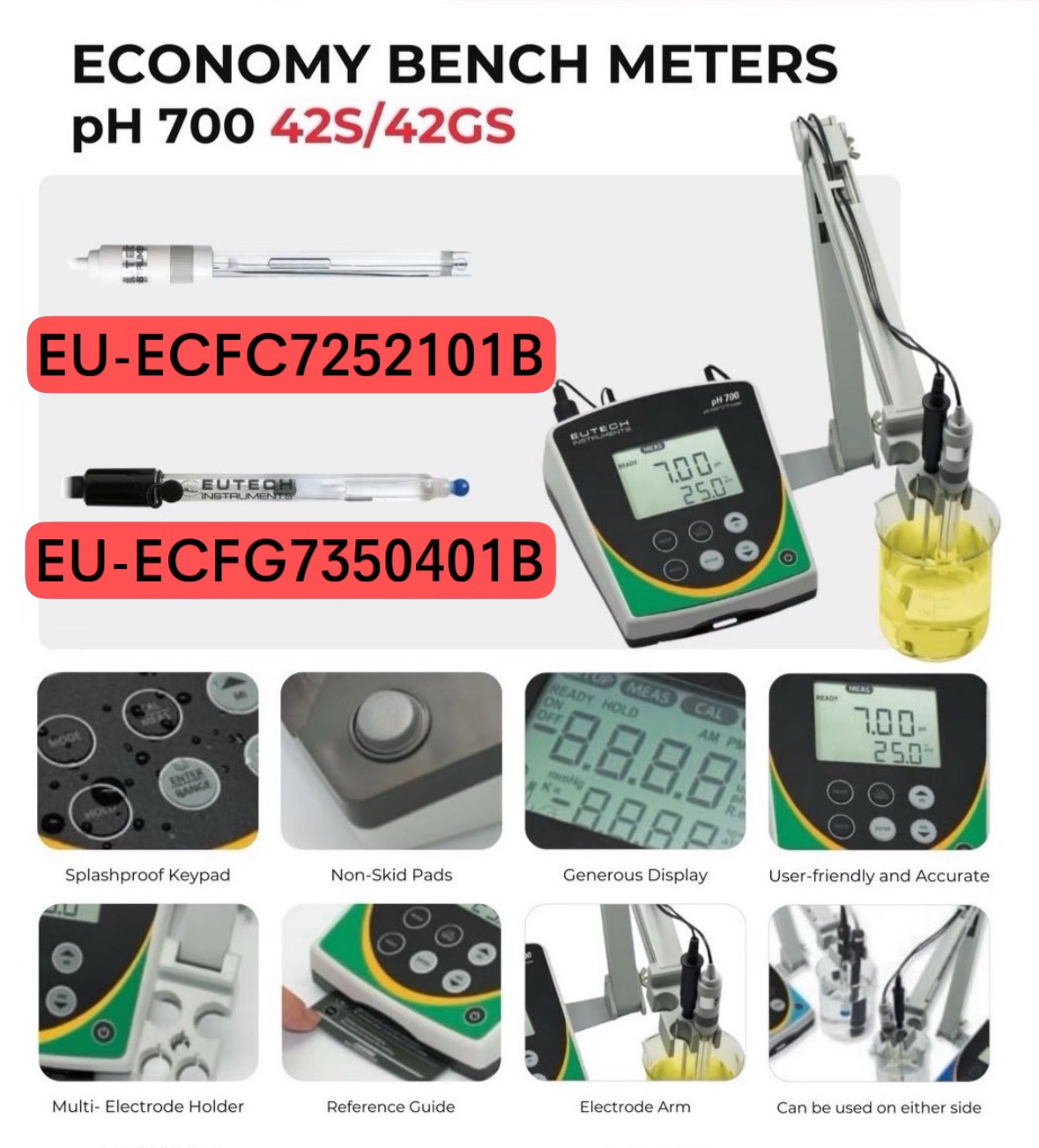 pH Meter แบบตั้งโต๊ะ รุ่น Cyberscan pH 700 ยี่ห้อ Eutech, Singapore - แล็ป วัลเล่ย์ | สารเคมี ...